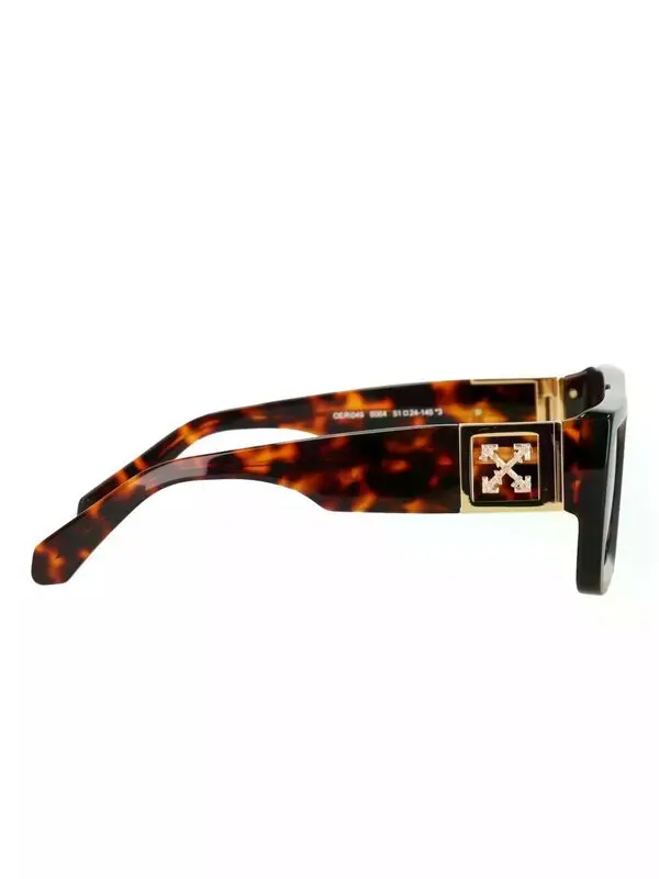 Off-White Tortoiseshell Square Sunglasses