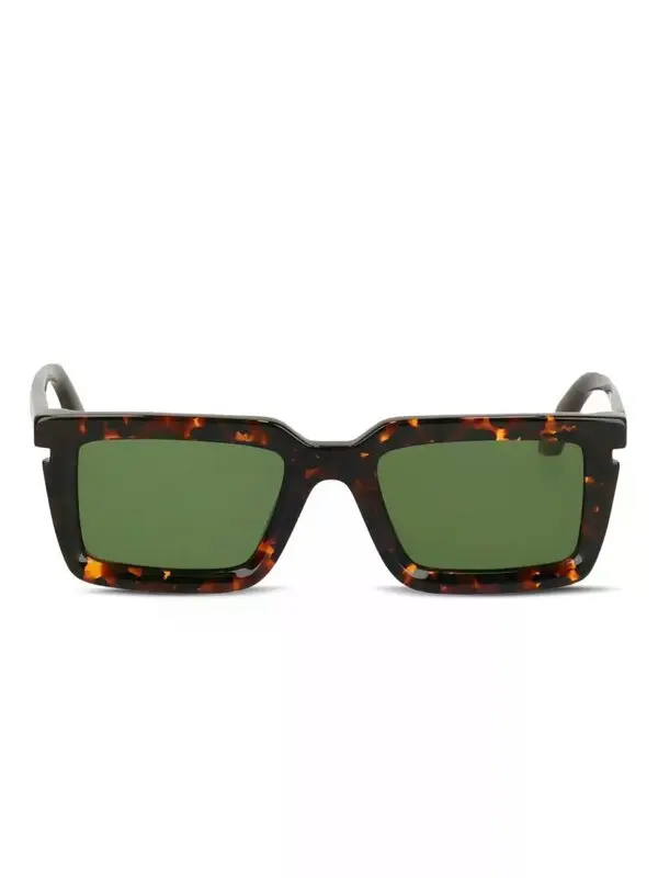 Off-White Tortoiseshell Square-frame Sunglasses - Black