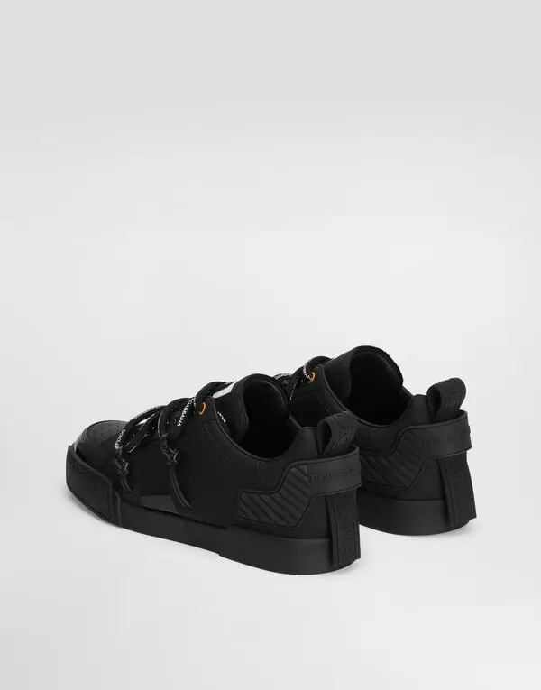 Dolce & Gabbana Portofino Sneakers In Calfskin And Patent Leather - Multicolor