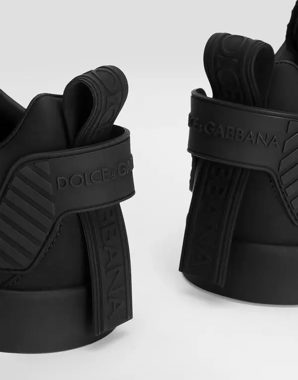Dolce & Gabbana Portofino Sneakers In Calfskin And Patent Leather - Multicolor