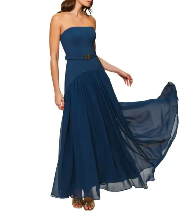 blue dress for baby girl Hutch Carmel Maxi Dress in Navy – TrenLend main image 1