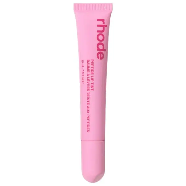Rhode Peptide Lip Tint Nourishing Glaze - Jelly Bean - Shimmery Sheer Baby Pink