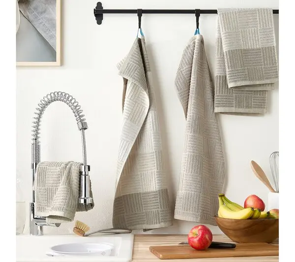 TOWN & COUNTRY Basics Basketweave Kitchen Towels 4-pack Set
