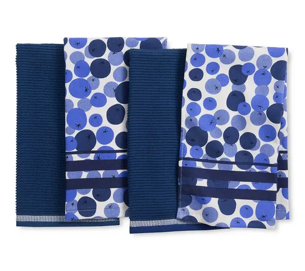 SUR LA TABLE KITCHEN ESSENTIALS Sltke Fresh Blueberries Kitchen Towel 4-pack Se T - One-color