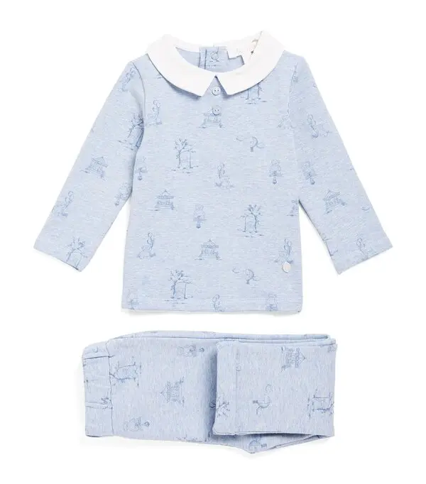 PATACHOU Cotton Top And Trousers Set - Blue