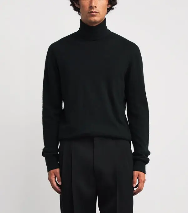 THE ROW Bjorn Cashmere Rollneck Sweater - Black