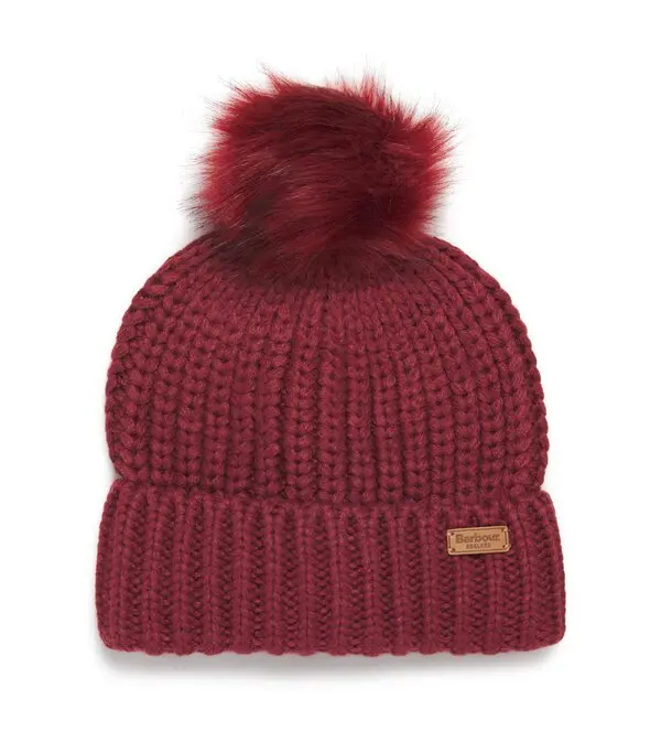 Barbour Pom-pom Saltburn Beanie - Red