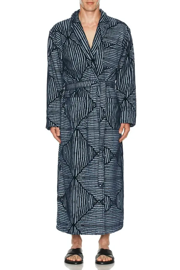 Oas Longo Robe In Blue - Dark Blue