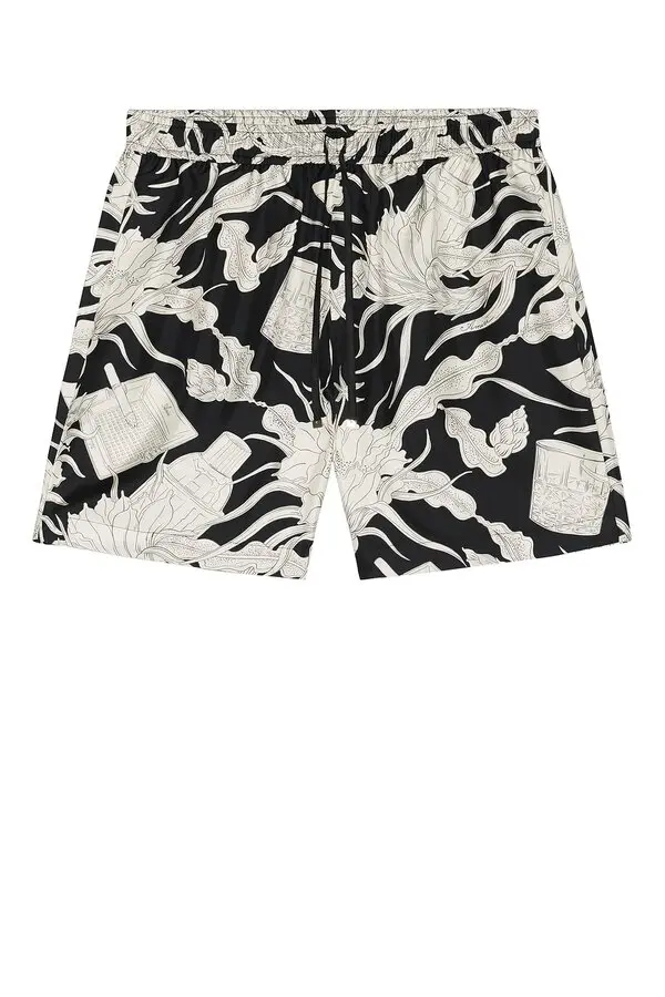 Amiri Floral Short - Black