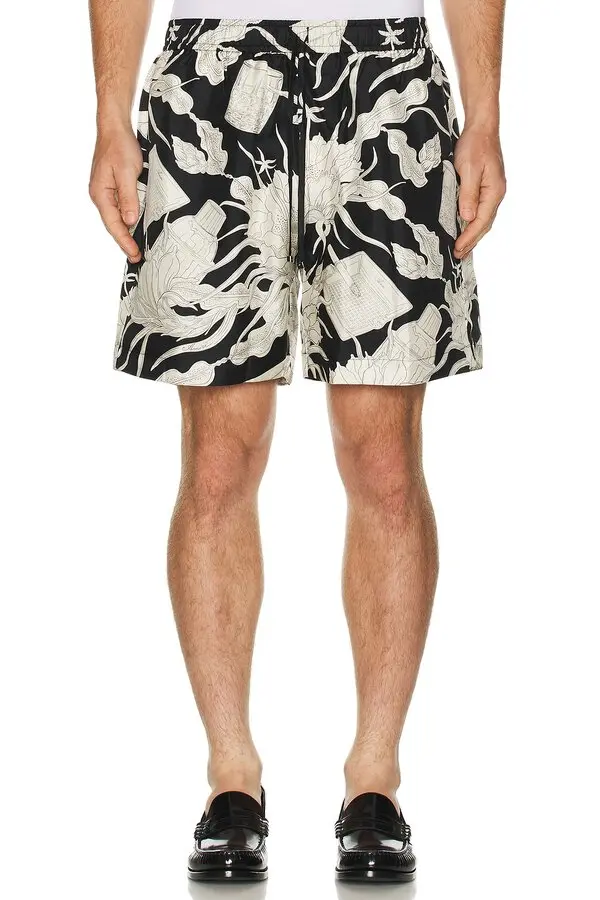 Amiri Floral Short - Black