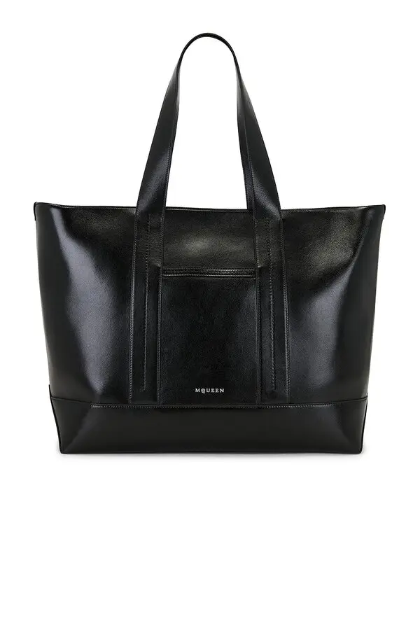Alexander McQueen Shopper Tote - Black & Silver