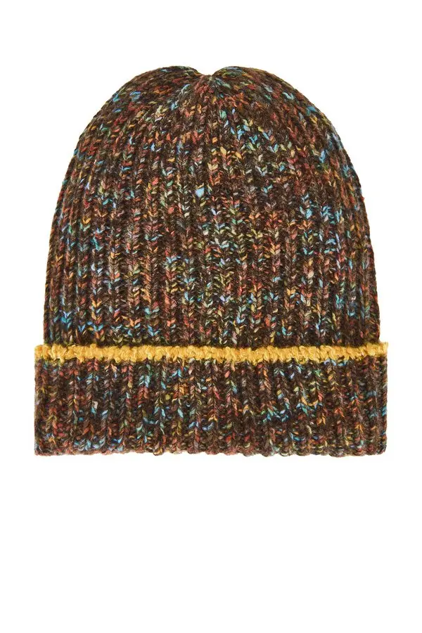 THE ELDER STATESMAN Confetti Watchman Beanie - Confetti Brown