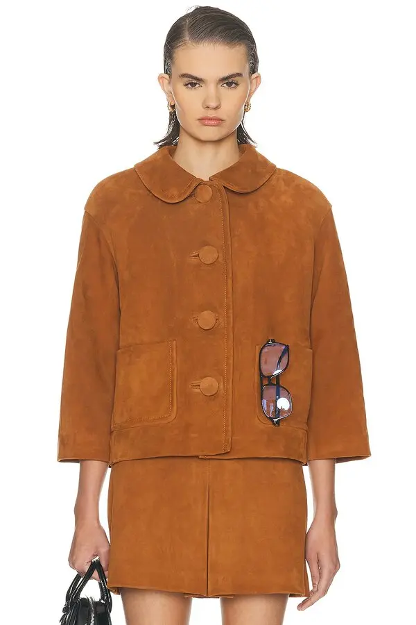 Marc Jacobs Suede Doll Jacket - Copper