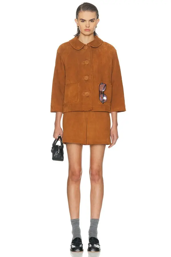 Marc Jacobs Suede Doll Jacket - Copper