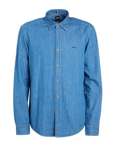 BOSS Denim Shirt Size Organic Cotton - Blue