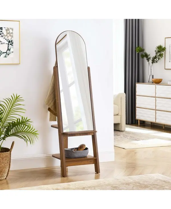 MODWAY Ascend Standing Mirror - Walnut