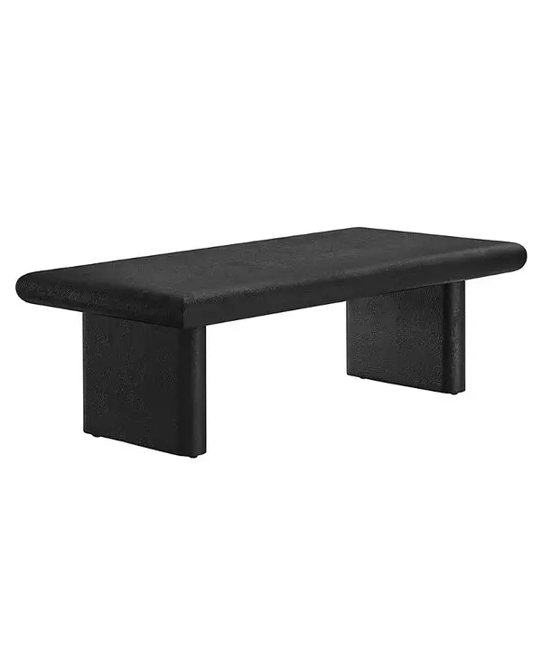 MODWAY Relic Concrete Textured Coffee Table - Black