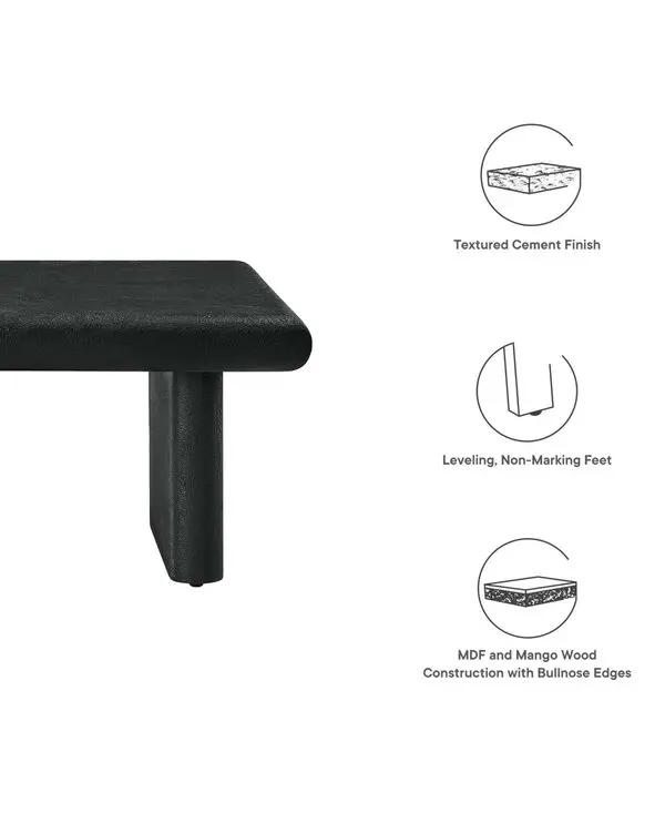 MODWAY Relic Concrete Textured Coffee Table