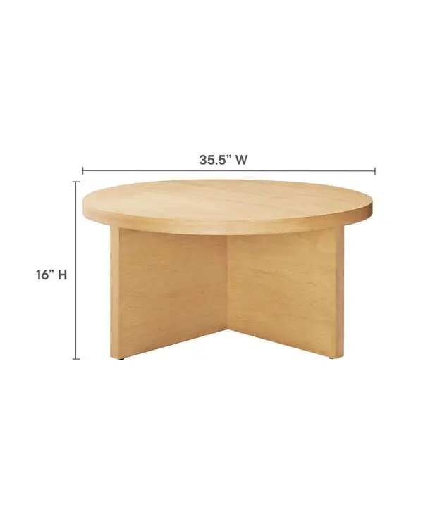 MODWAY Silas Round Wood Coffee Table