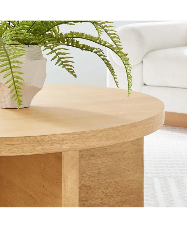 MODWAY Silas Round Wood Coffee Table