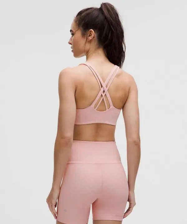 Lululemon Energy Jacquard Bra Medium Support, B–d Cups - Trace Texture Pink Haze