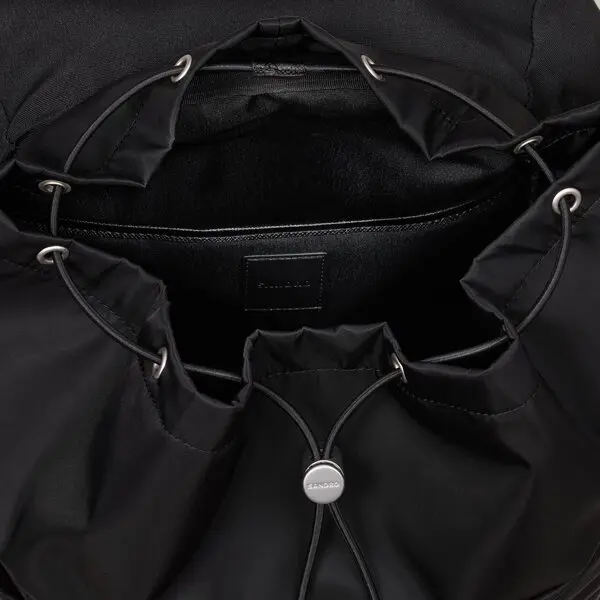 Sandro Recycled Leather Backpack - Black