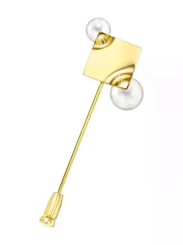 TASAKI 18k Yellow Freshwater Pearl Brooch - Gold