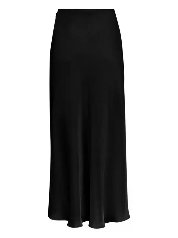 Lapointe Bias-cut Midi Skirt - Black