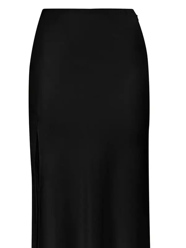 Lapointe Bias-cut Midi Skirt - Black