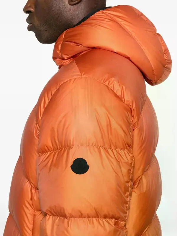 Moncler Fulcran Hooded Quilted Jacket - Orange