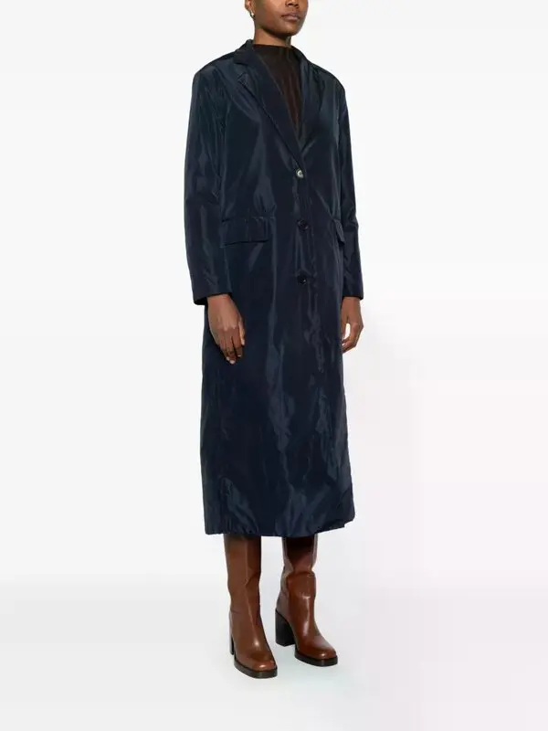 Aspesi Single-breasted Buttoned Coat - Blue