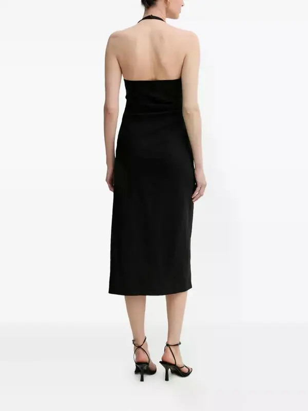 A.L.C. Halterneck Draped Midi Dress
