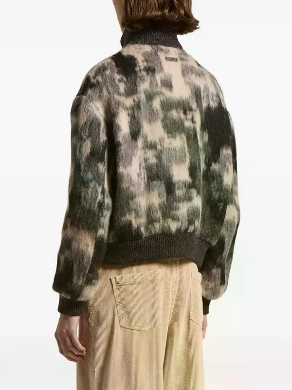 Peserico Camouflage Zip-up Jacket