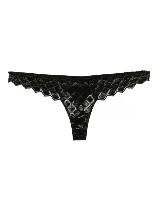 Kiki De Montparnasse Lamine Thong - Black