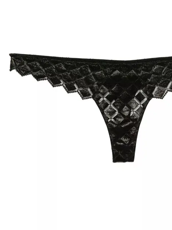 Kiki De Montparnasse Lamine Thong - Black