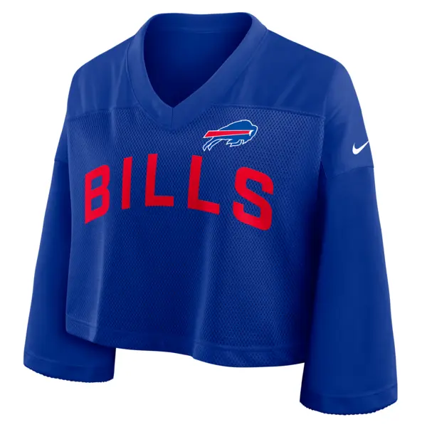 Nike Buffalo Bills Dri-fit Nfl Cropped Top - Blue