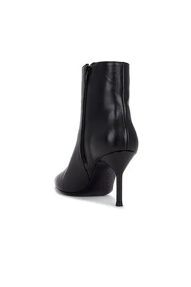 Staud Sebastian Pointed Toe Stiletto Heel Ankle Boots - Black