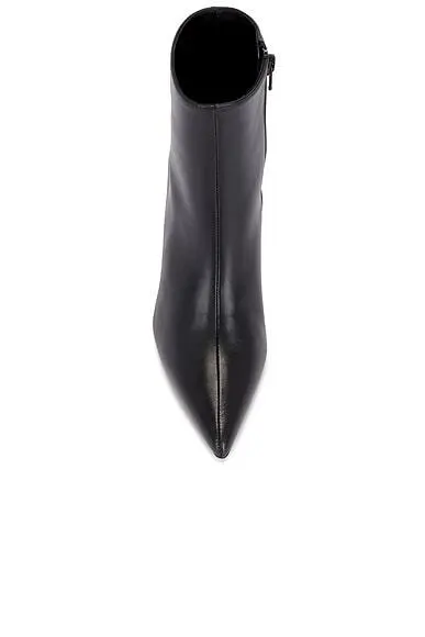 Staud Sebastian Pointed Toe Stiletto Heel Ankle Boots - Black