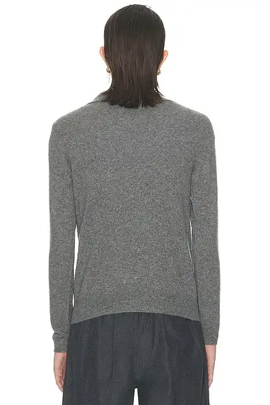 Enza Costa Knit Cashmere Polo Sweater - Thunder