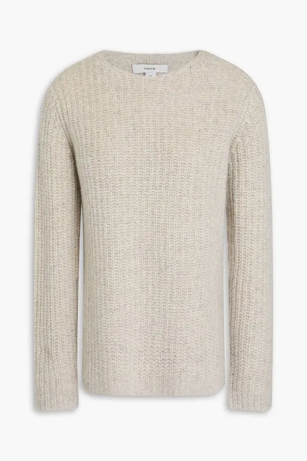 Vince Ribbed Donegal Cashmere Sweater
