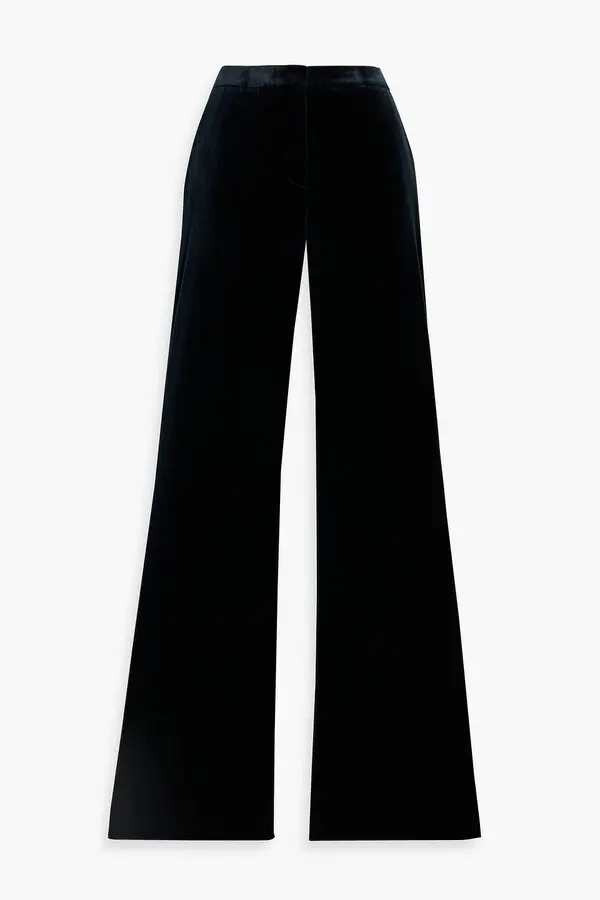 Theory Cotton-blend Velvet Wide-leg Pants