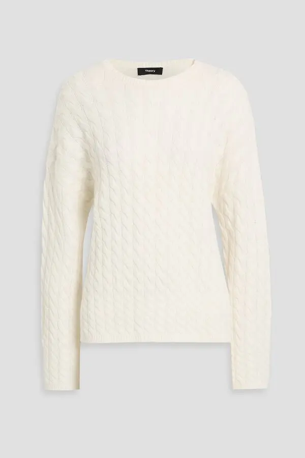Theory Cable-knit Merino Wool-blend Sweater