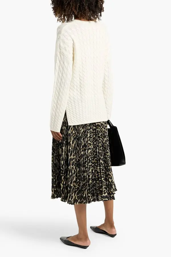 Theory Cable-knit Merino Wool-blend Sweater