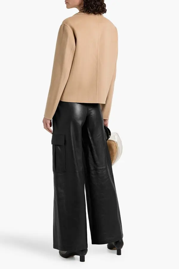 Theory Leather Wide-leg Pants
