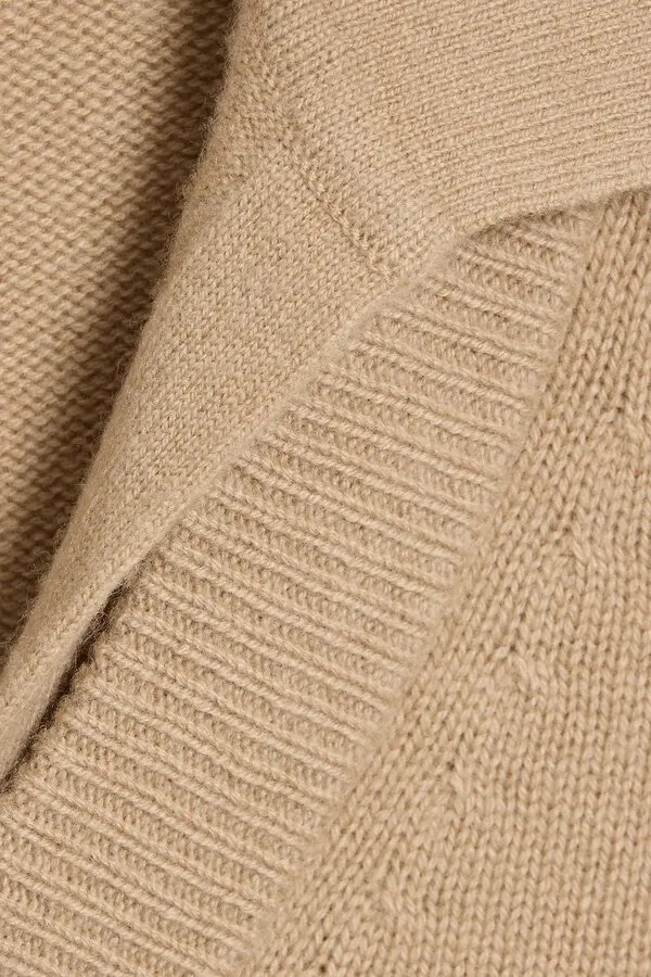 Vince Layered Wool And Cashmere-blend Polo Sweater