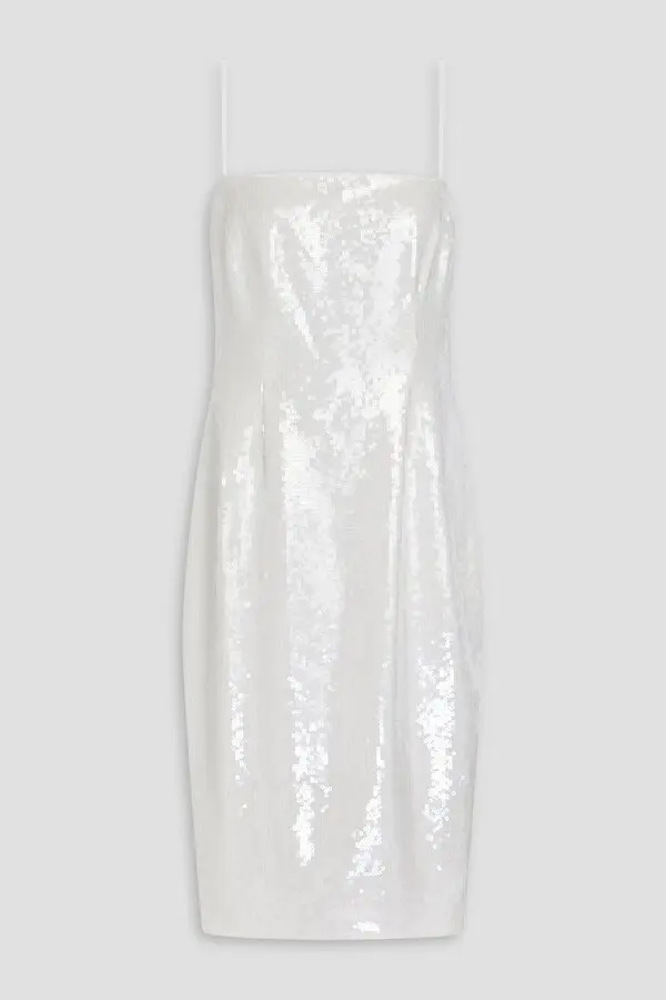 Theory Sequined Woven Dress - White
