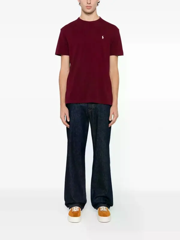 Polo Ralph Lauren Embroidered-logo Cotton T-shirt - Red