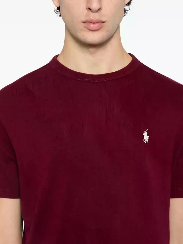 Polo Ralph Lauren Embroidered-logo Cotton T-shirt - Red