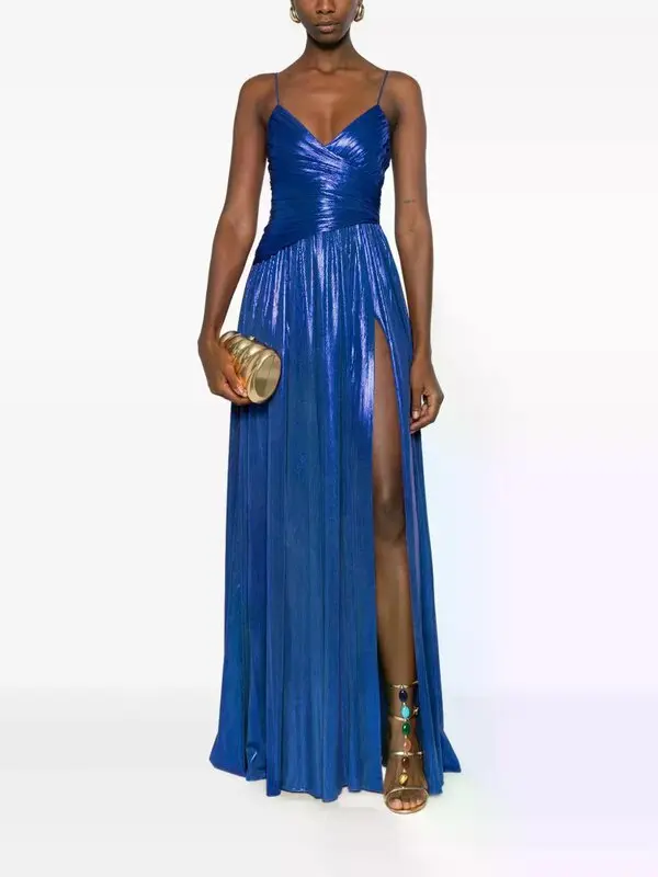 Retrofete Metallic-effect Maxi Dress