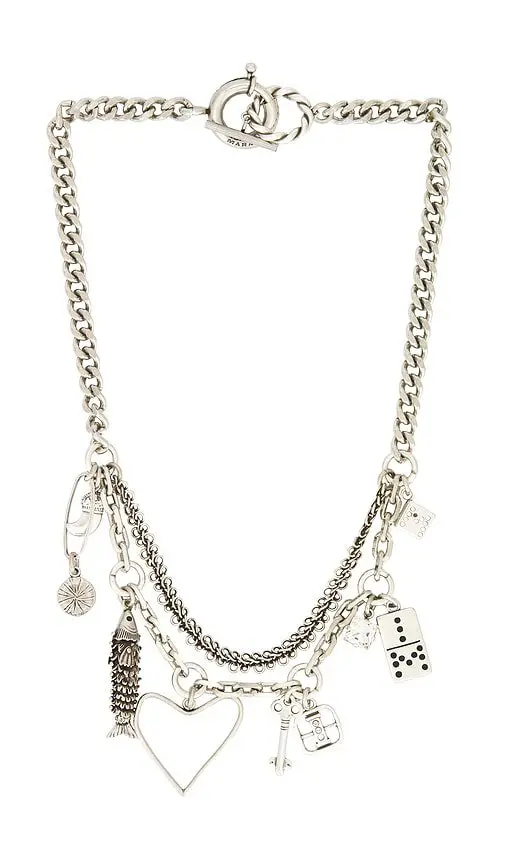 Isabel Marant Abby Charm Necklace - Silver